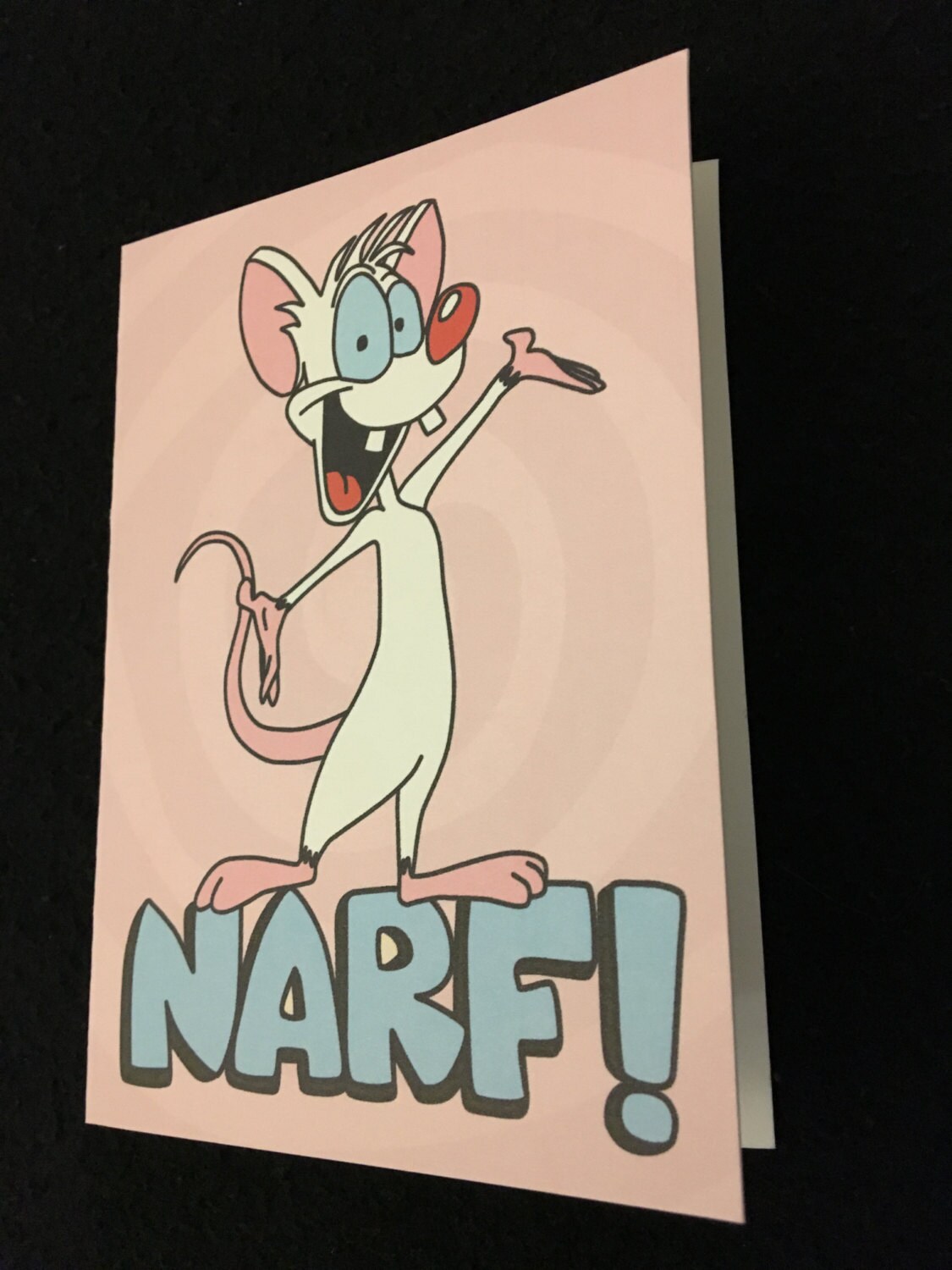 Pinky and the Brain "narf!" - Animaniacs - Funny Blank Greeting Card ...