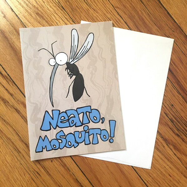 Mosquito Birthday Card - Etsy