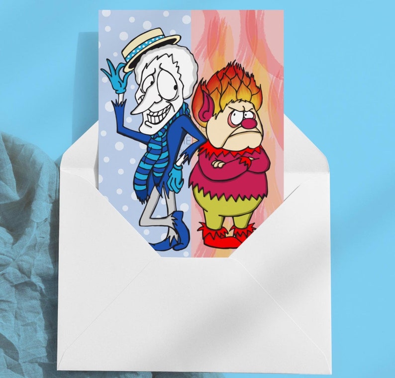 The Year Without A Santa Claus Snow Miser & Heat Miser Blank Holiday ...