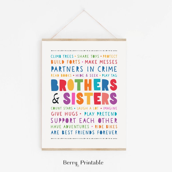 Siblings Wall Decals - Etsy