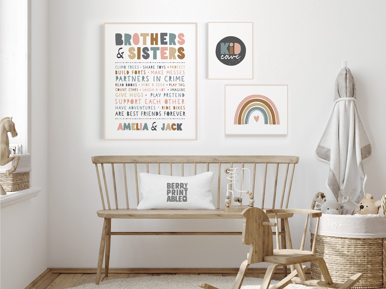 Brothers and Sisters Printable Wall Art Custom Poster - Etsy