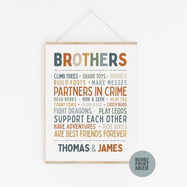 Brothers Printable - Etsy