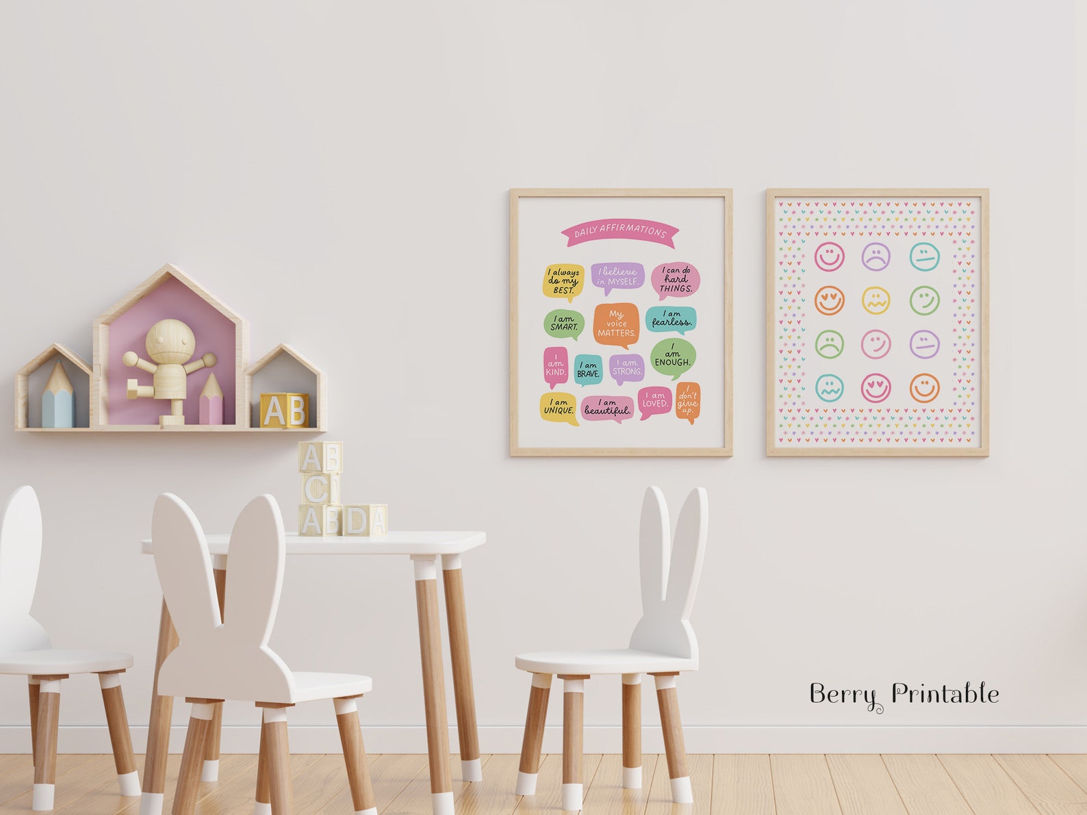 Positive Affirmations Wall Art Girl Printable Wall Art | Etsy