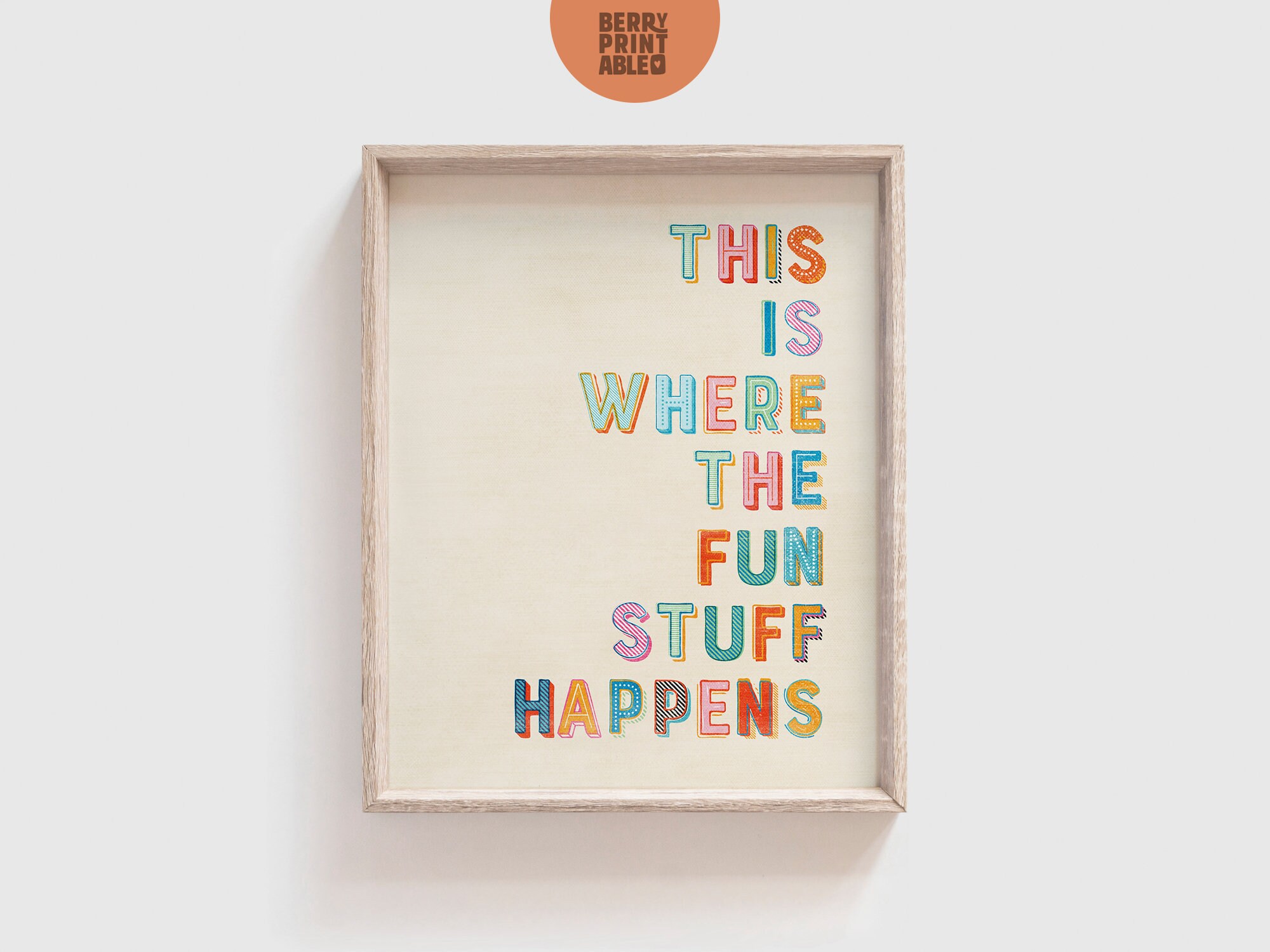 This is Where Fun Stuff Happens Printable, Playroom Sign, Kids Room ...