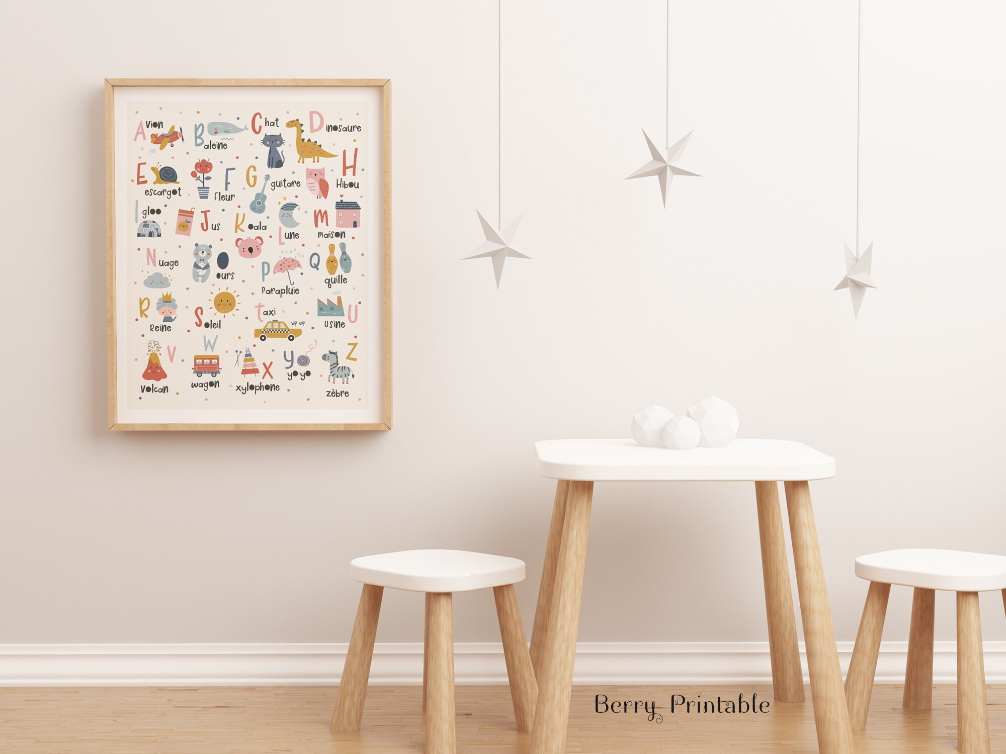 French Alphabet Poster Printable Wall Art ABC Sign Kids - Etsy Canada
