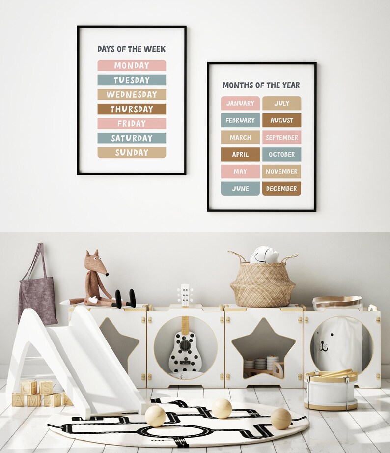 Neutral Classroom Decor Set of 6, Kids Playroom, My Feelings Poster ...