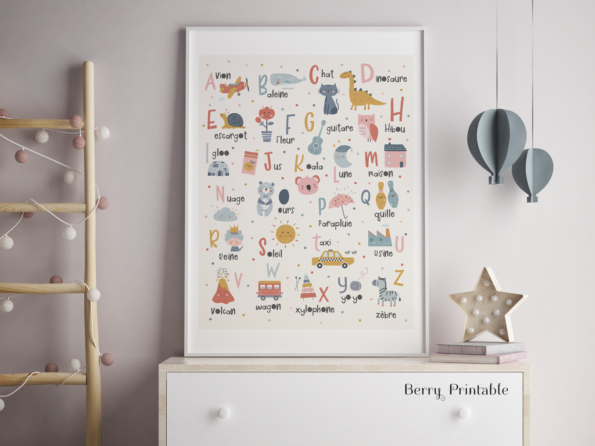 French Alphabet Poster Printable Wall Art ABC Sign Kids - Etsy Canada