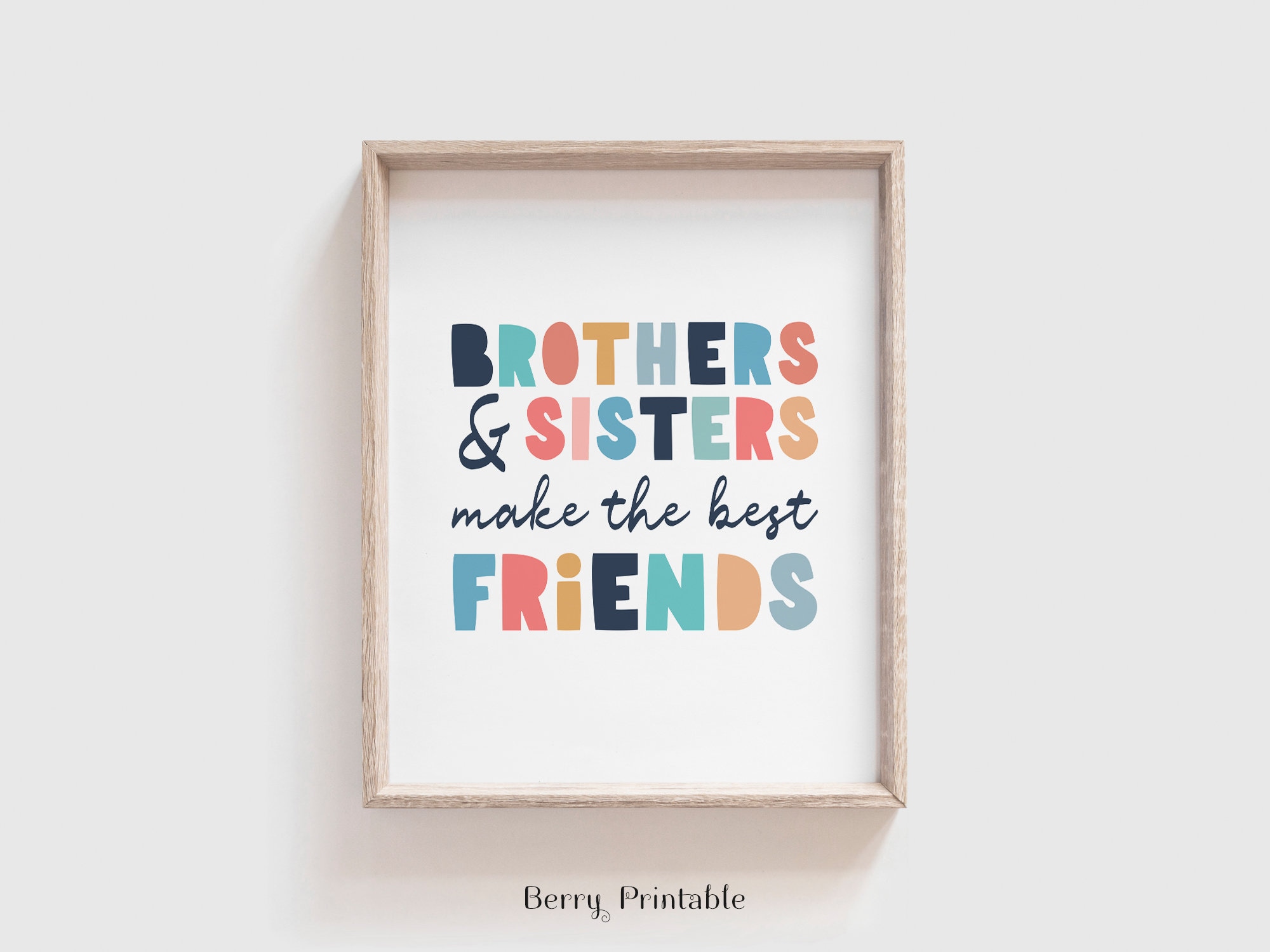 Brothers and Sisters Printable , Siblings Bedroom Wall Art, Shared Room ...