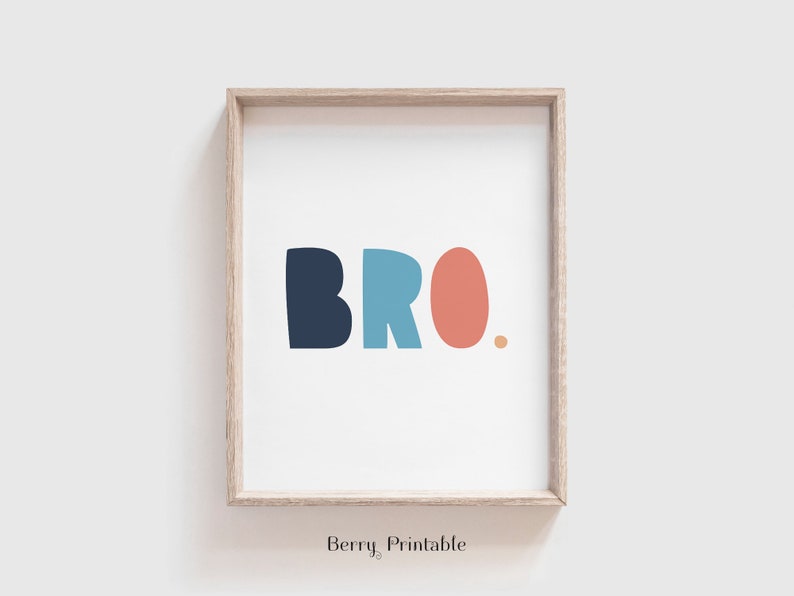 Bro Dude Print Brothers Printable Art Boys Bedroom Decor | Etsy