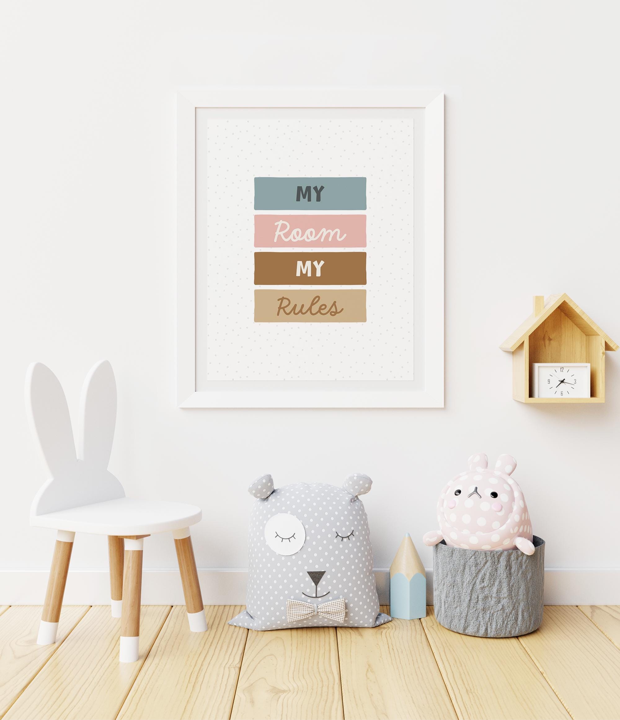 My Room My Rules Printable Sign, Playroom Poster, Kids Bedroom Decor ...