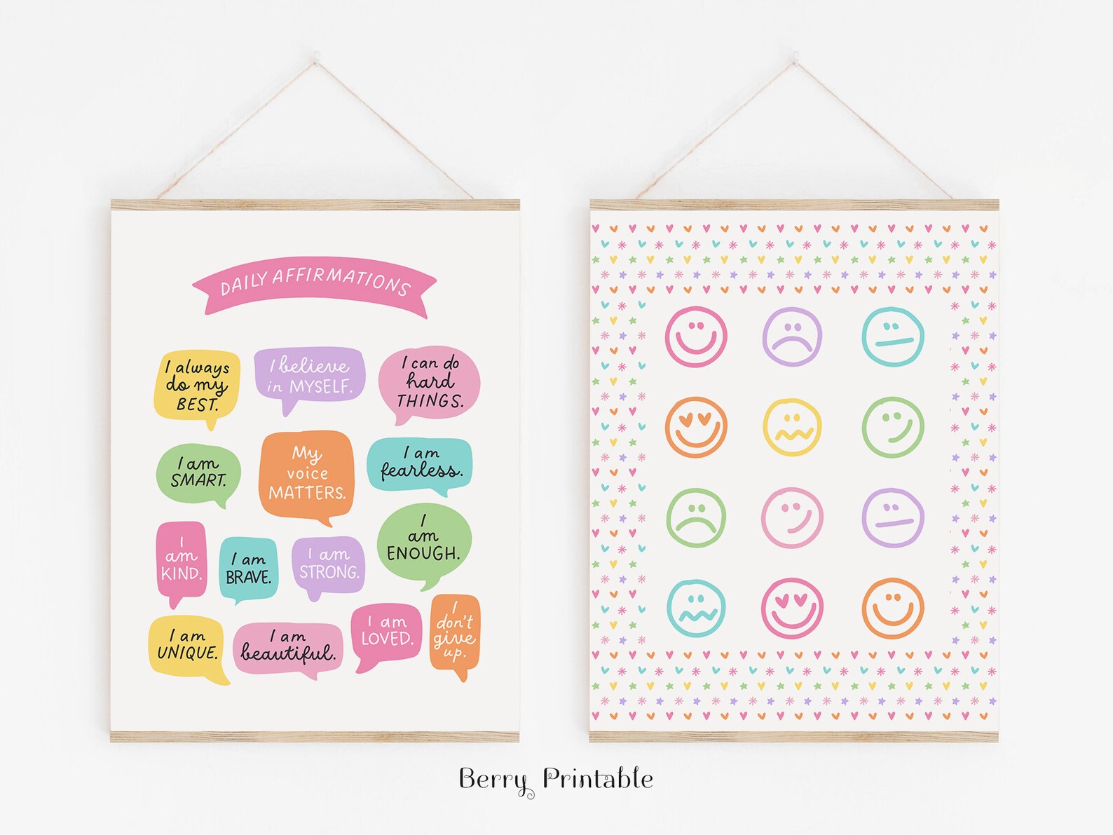 Positive Affirmations Wall Art Girl Printable Wall Art | Etsy