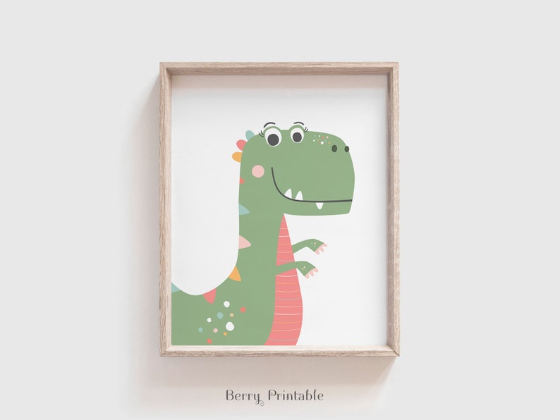 Dinosaur Printable Set of 3 T-rex Poster Girl Printable Wall - Etsy
