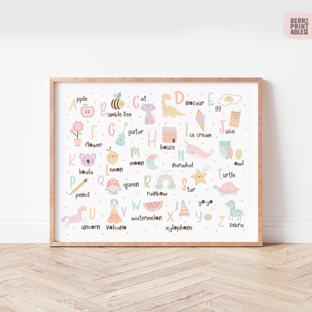 Alphabet Printable, Homeschool ABC Poster, Montessori Classroom Decor ...