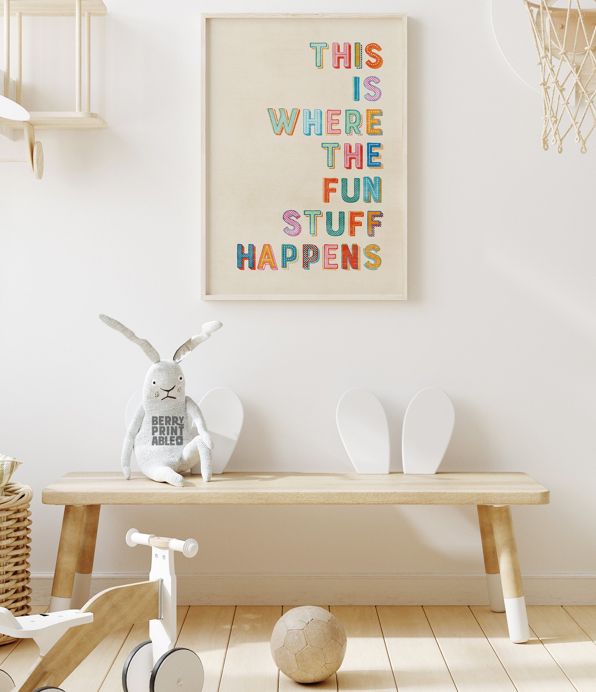 This is Where Fun Stuff Happens Printable, Playroom Sign, Kids Room ...