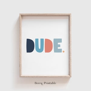 Bro Dude Print - Brothers Printable Art - Boys Bedroom Decor - Kids ...