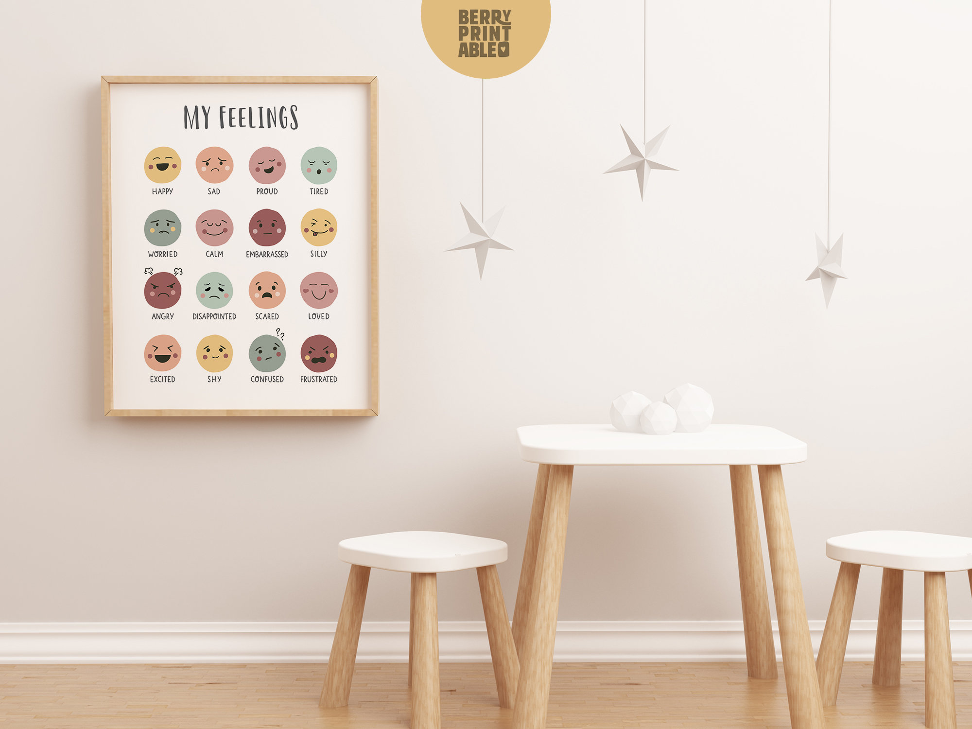 My Feelings Printable Chart, Emotions Poster, Montessori Homeschool ...