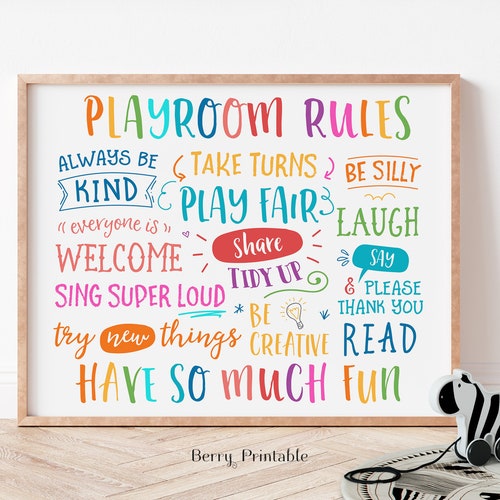 Playroom Sign Playroom Decor Playroom Wall Art Toy Room - Etsy