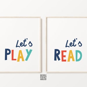 Playroom Rules Printable Wall Art, Kids Room Decor, Playroom Sign, Let ...