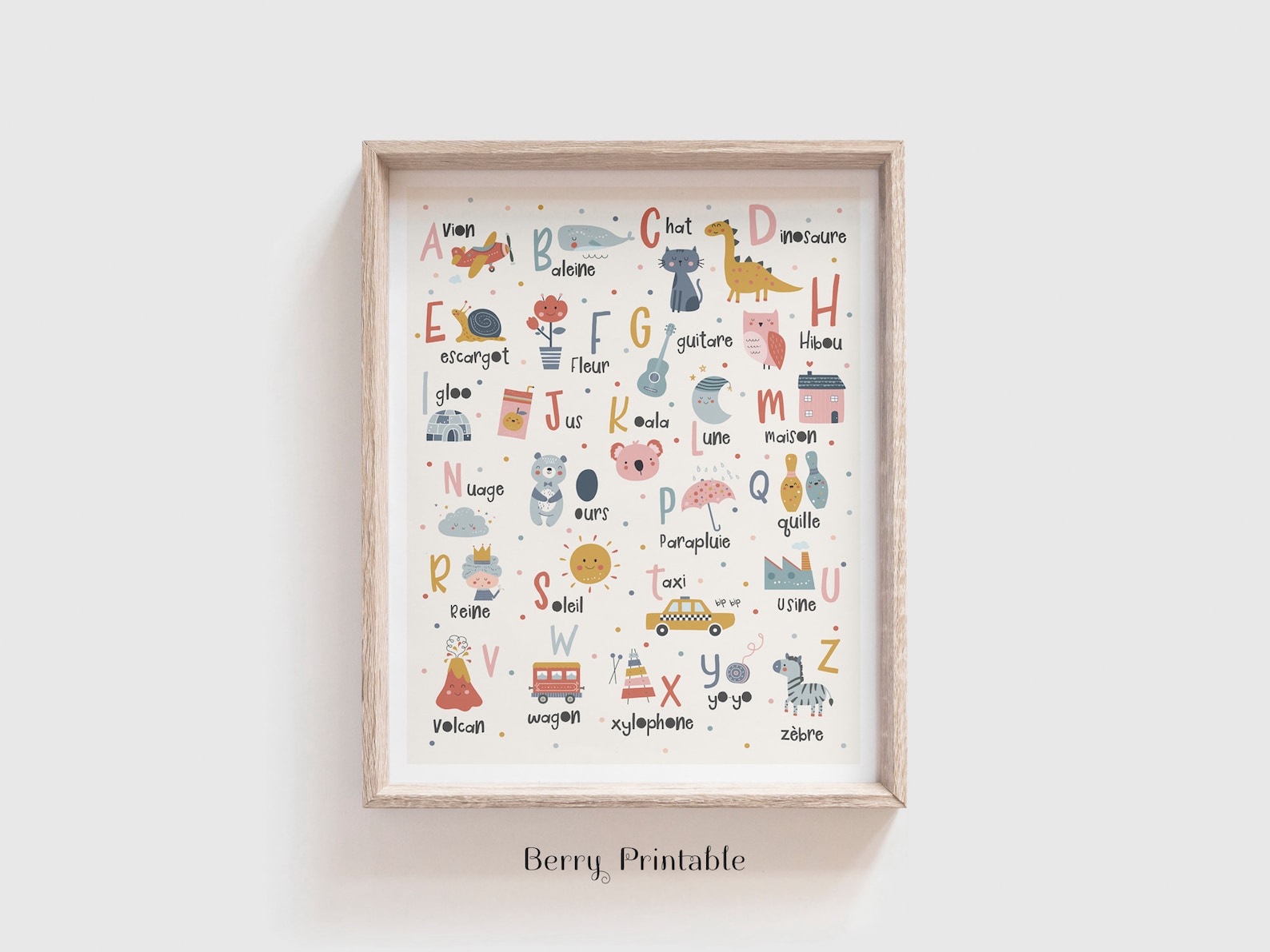 French Alphabet Poster Printable Wall Art ABC Sign Kids - Etsy Canada