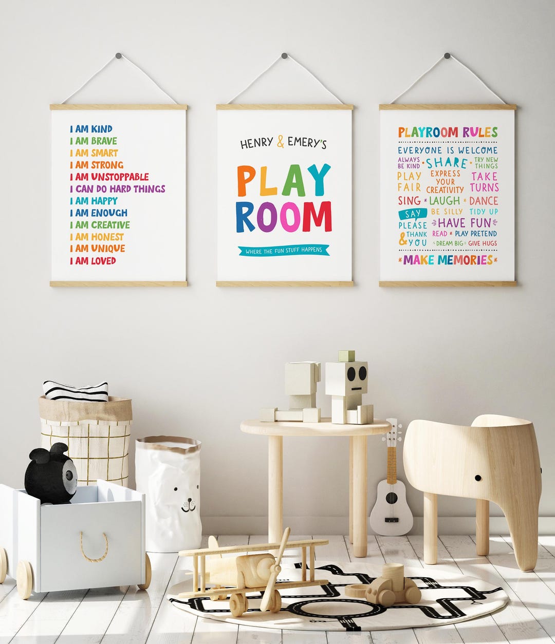 Playroom Rules Wall Art, I Am Poster, Custom Sign, Playroom Printable ...