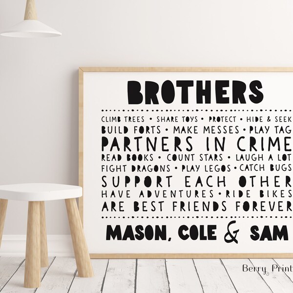 Brothers Sign - Etsy