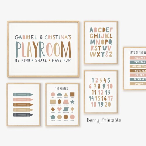 Neutral Classroom Decor Set of 6 Custom Sign Learning - Etsy