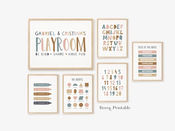 Neutral Classroom Decor Set of 6 Custom Sign Learning - Etsy