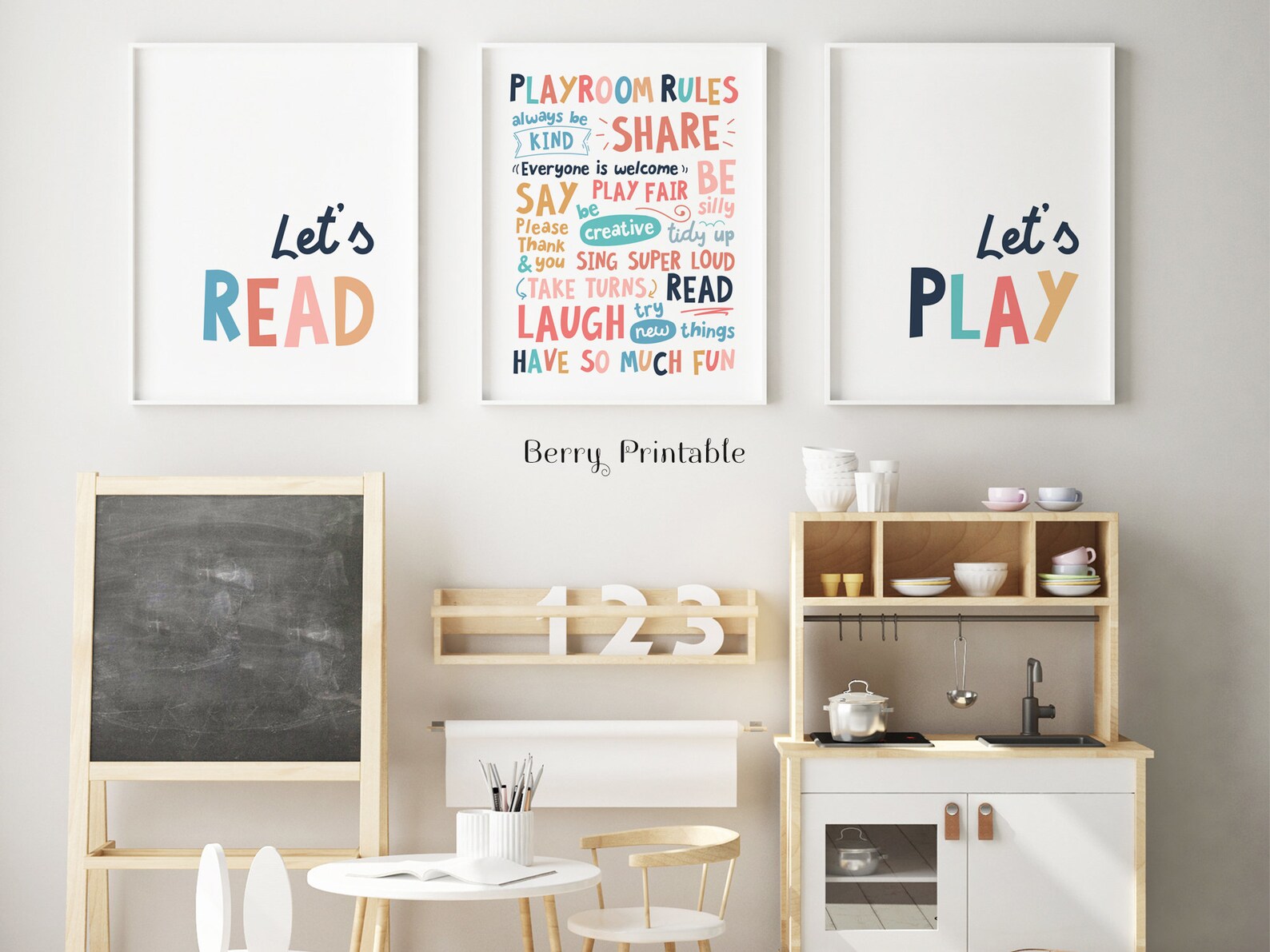 Playroom Rules Printable Wall Art Kids Room Decor Let's - Etsy