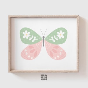 Sage Green Nursery Decor Printable Gallery Wall Art, Floral Decor for ...