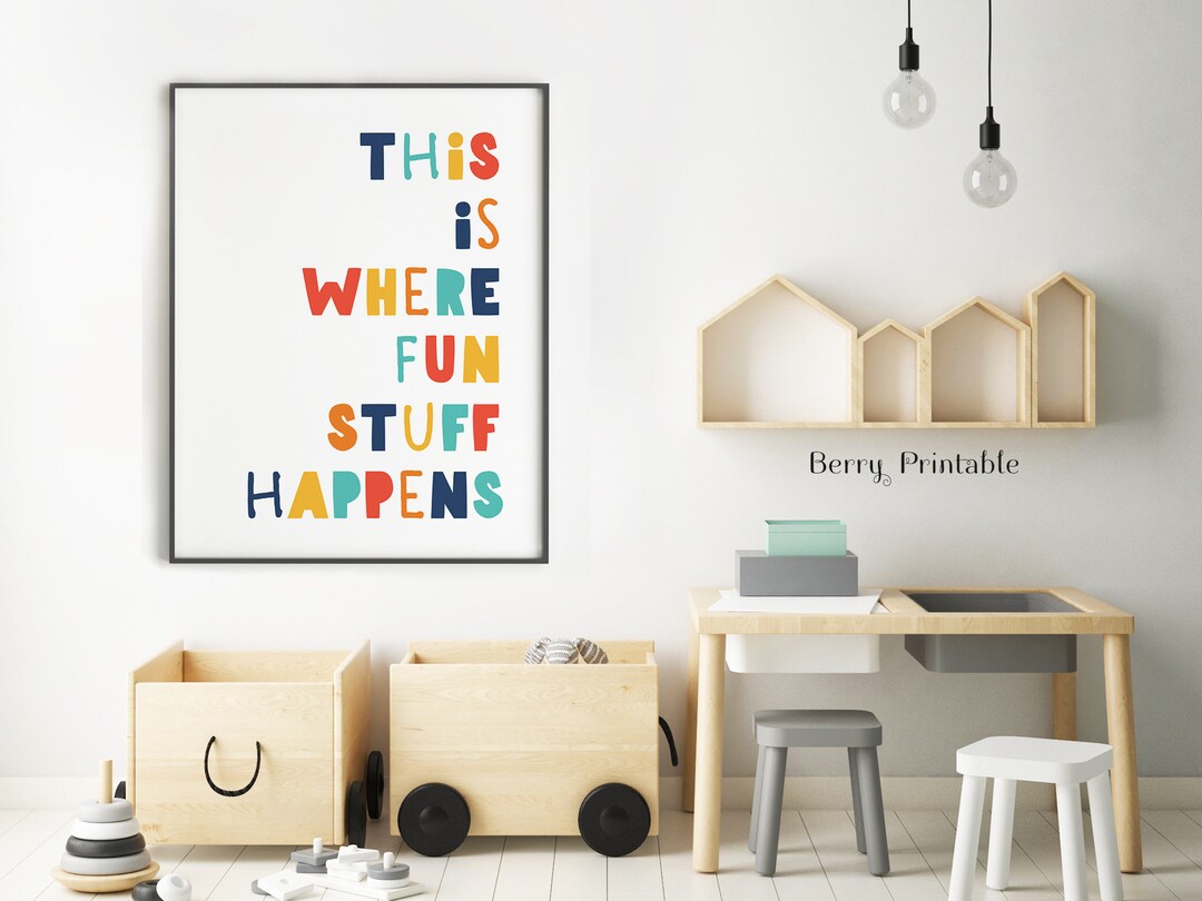 This is Where the Fun Stuff Happens Poster, Printable Wall Art ...