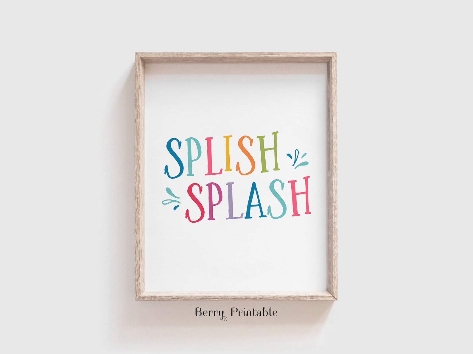 Splish Splash Bathroom Wall Art Bathroom Printable Decor - Etsy