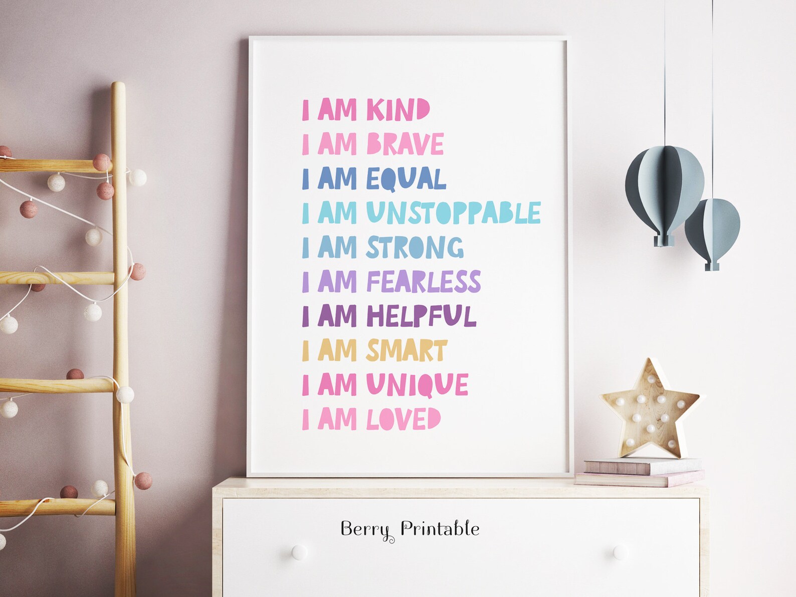 Affirmations Printable Wall Art Custom Affirmations for - Etsy