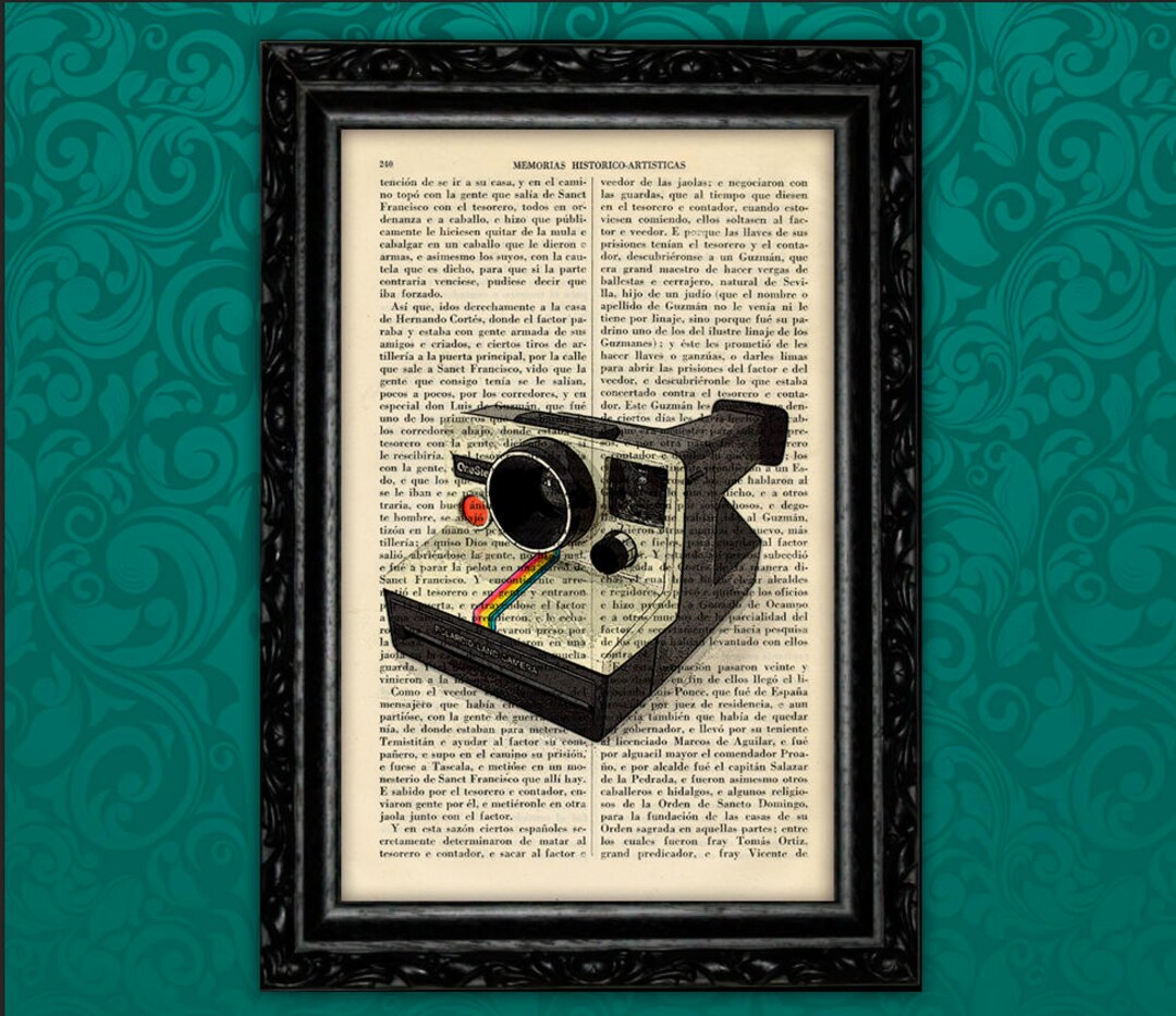 Polaroid Art Book Art Print Poster Book Art Polaroid Camera Art Dorm ...