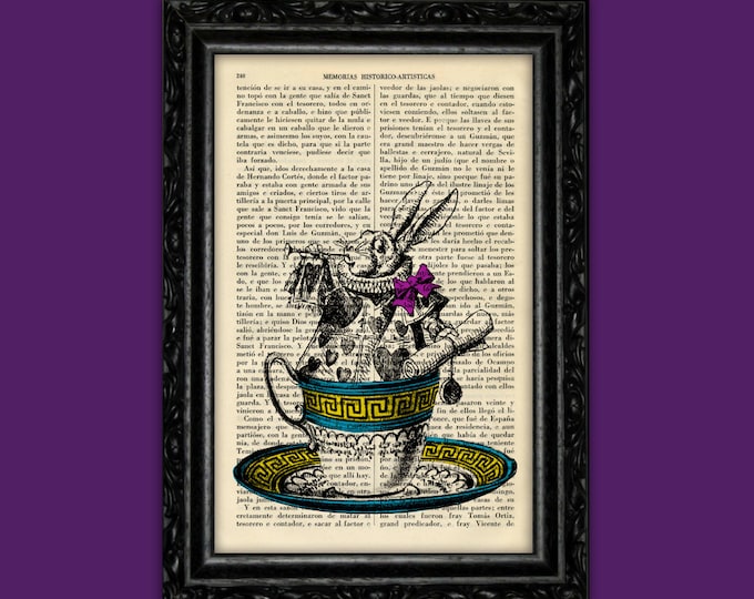 Alice in Wonderland Print, White Rabbit Print, Nursery Decor on ...