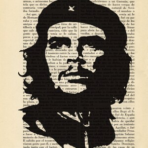 Che Guevara Print Ernesto Guevara Portrait Art Print Stencil Iconic ...