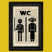 Star Wars Toilet Sign Art Print WC Luke Leia Poster Book Art Dorm Room ...