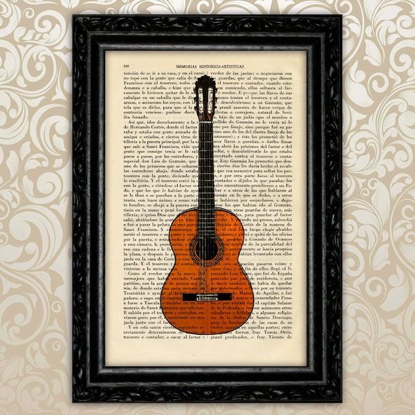 Guitar Print - Etsy