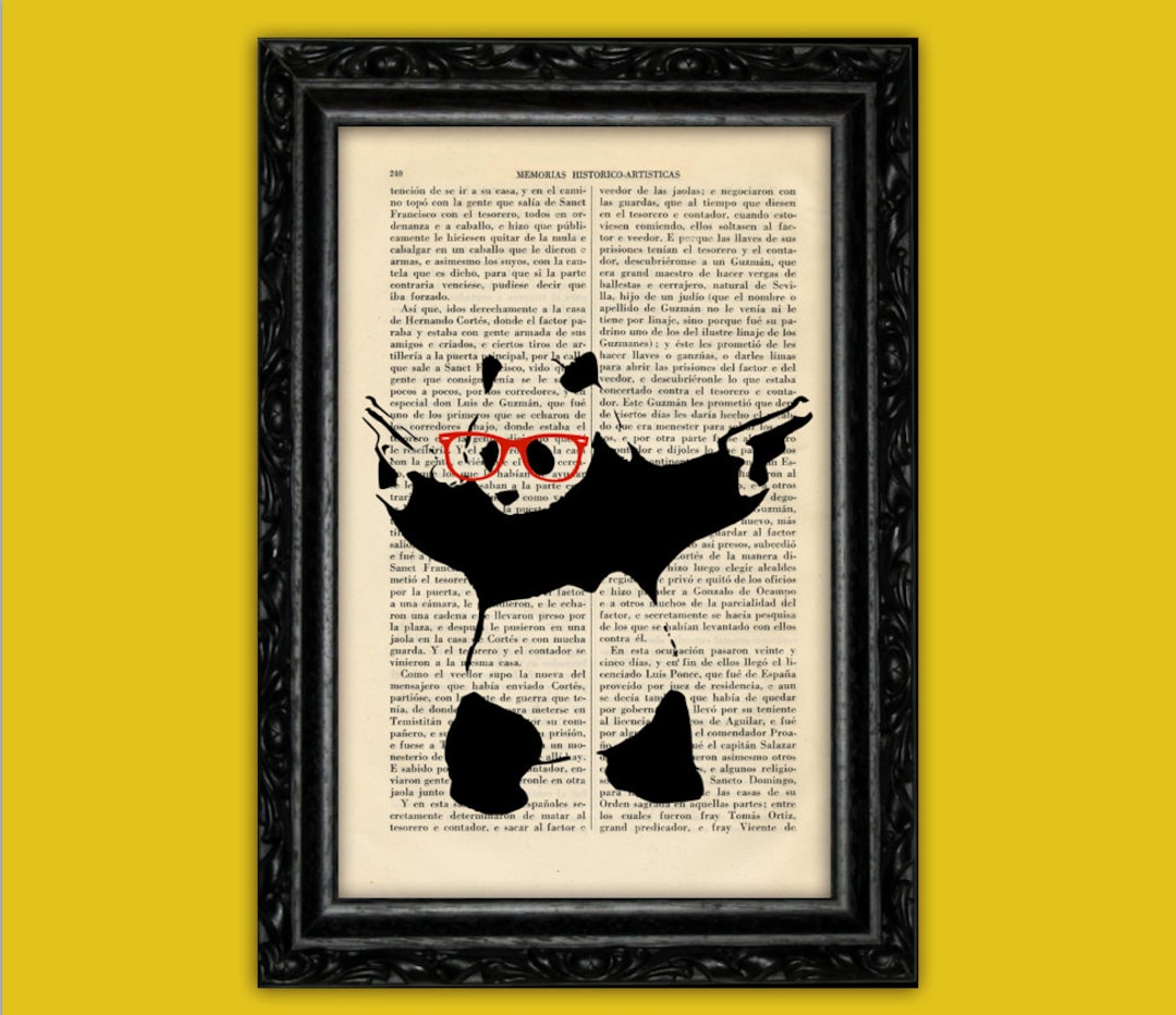 Banksy Panda With Guns Art Print Banksy Art Poster Dorm Print Gift ...
