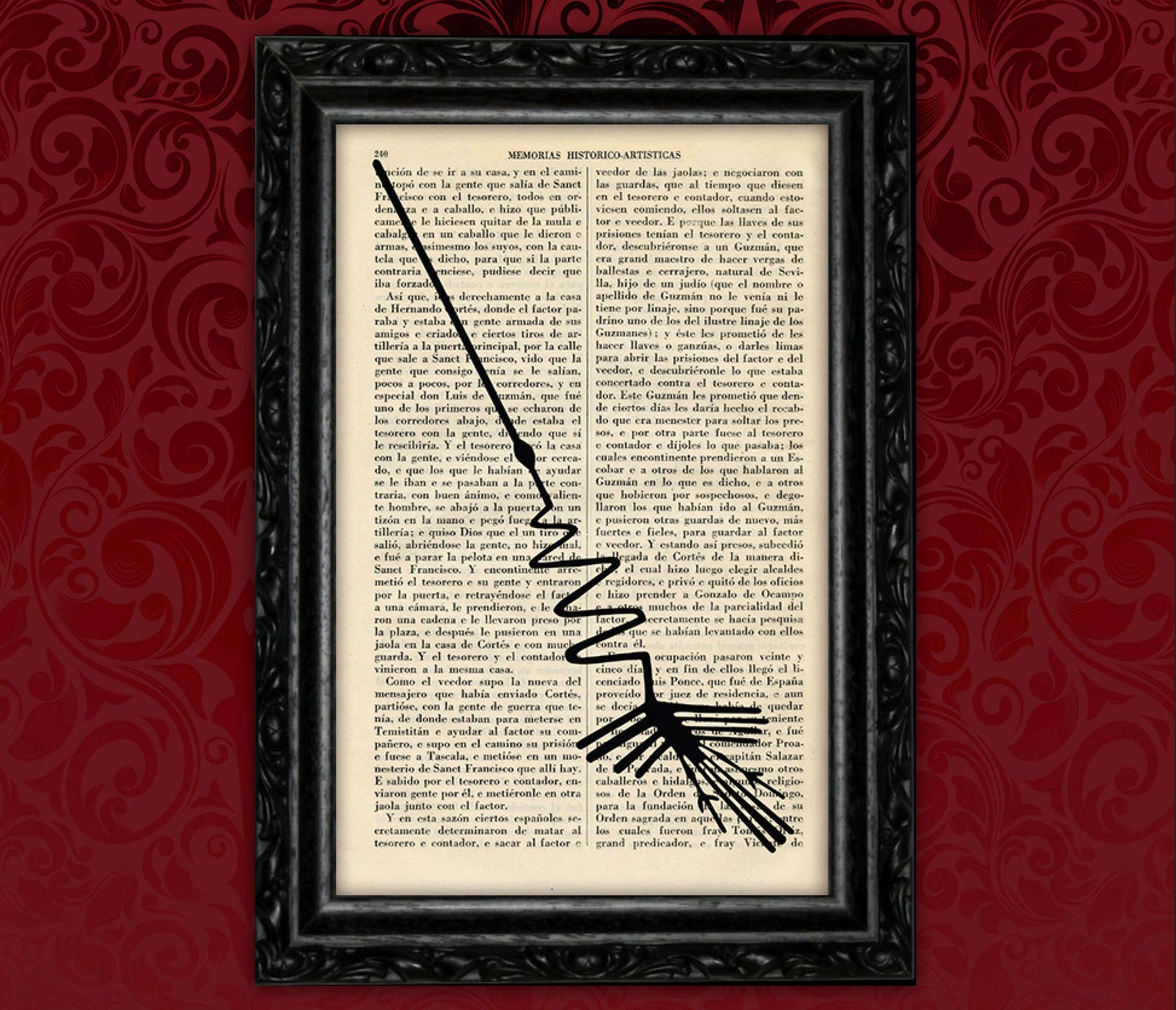Nazca Line Heron Book Art Dictionary Bird Print Tribal Symbols Prints ...