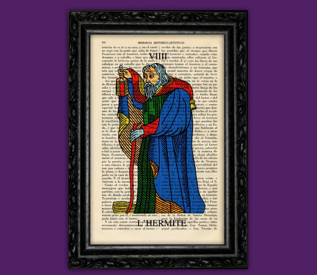Tarot Card L' Hermite Marseille Art Print Esoteric Pagan Poster Book ...