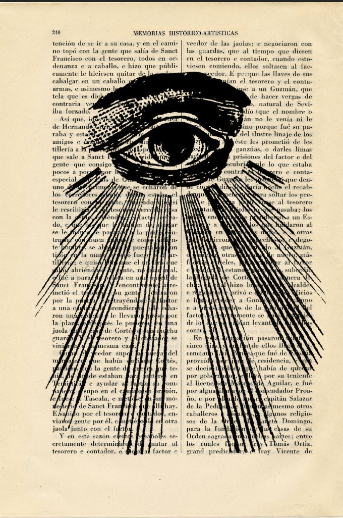 All Seeing Eye of Providence Print Esoteric Eye of God Poster Victorian ...