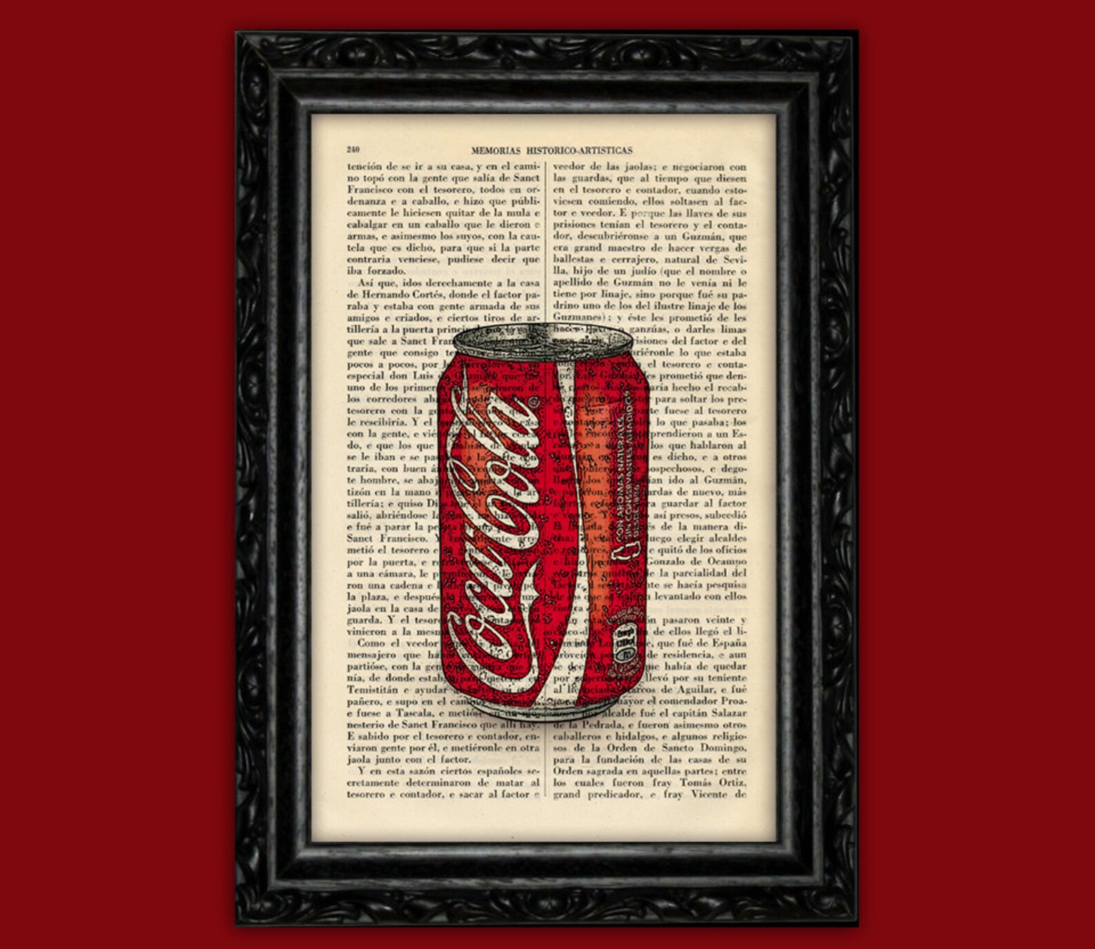 Coca Cola Print Soda Book House Warming Art Vintage Book Page Coke ...