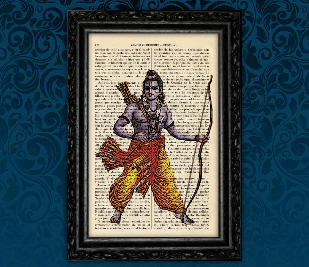 Rama Vishnu Hindu God Visnu Art Print Traditional Hindu God Poster Book ...