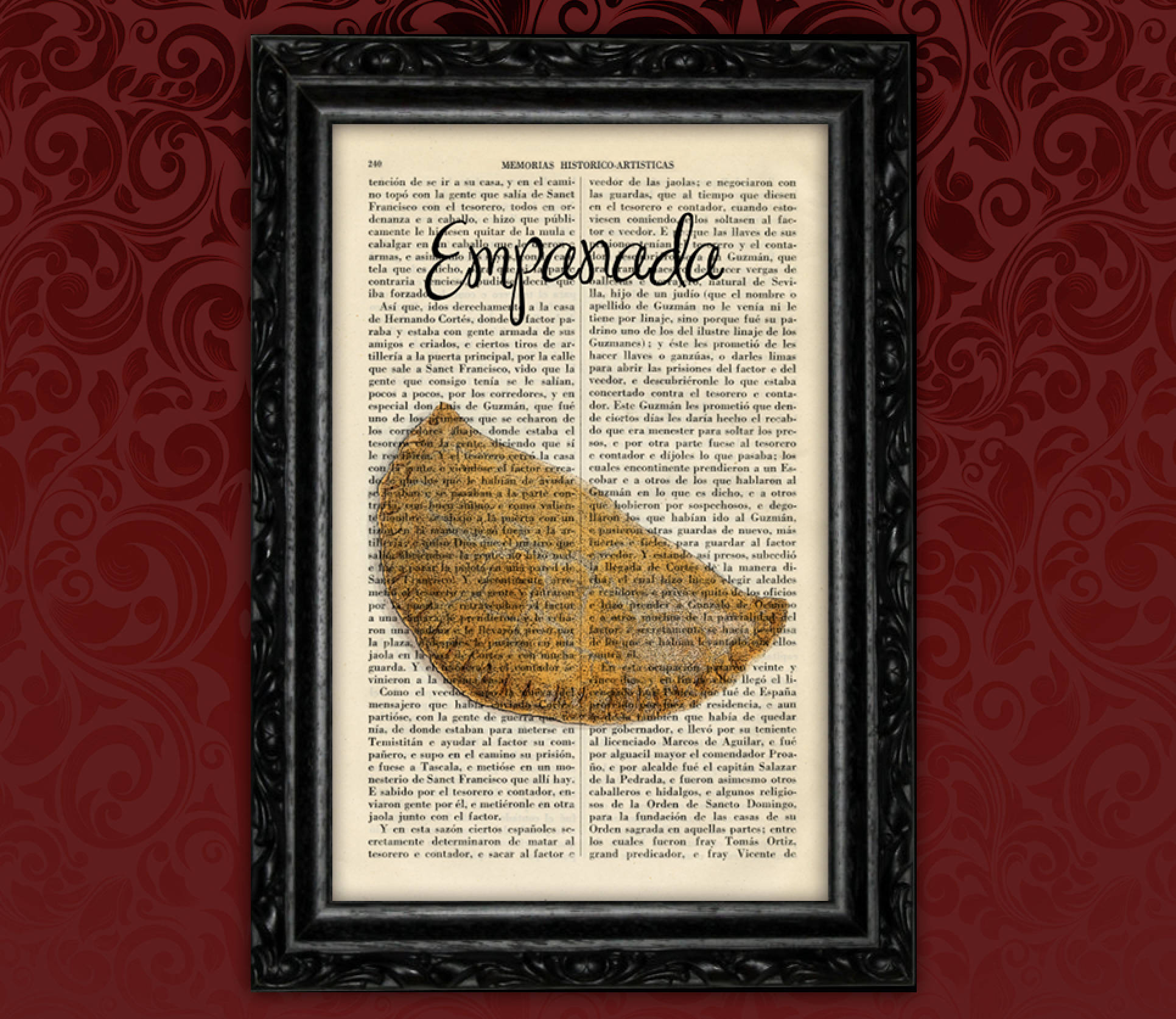 Empanada Art Print Food Vintage Kitchen Poster Dorm Room Print Gift ...