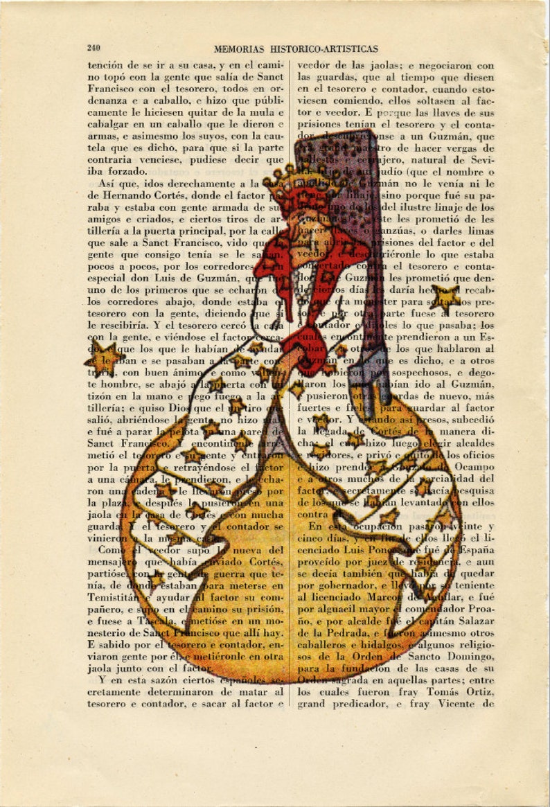 The Little Prince Original Art Book Print Page Le Petit Prince | Etsy