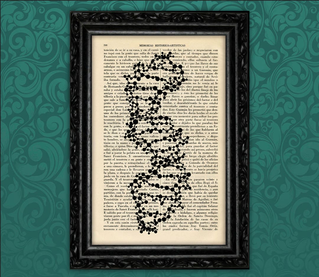 DNA Art Print Book Art Biology Art Particle Art Science Human Art ...