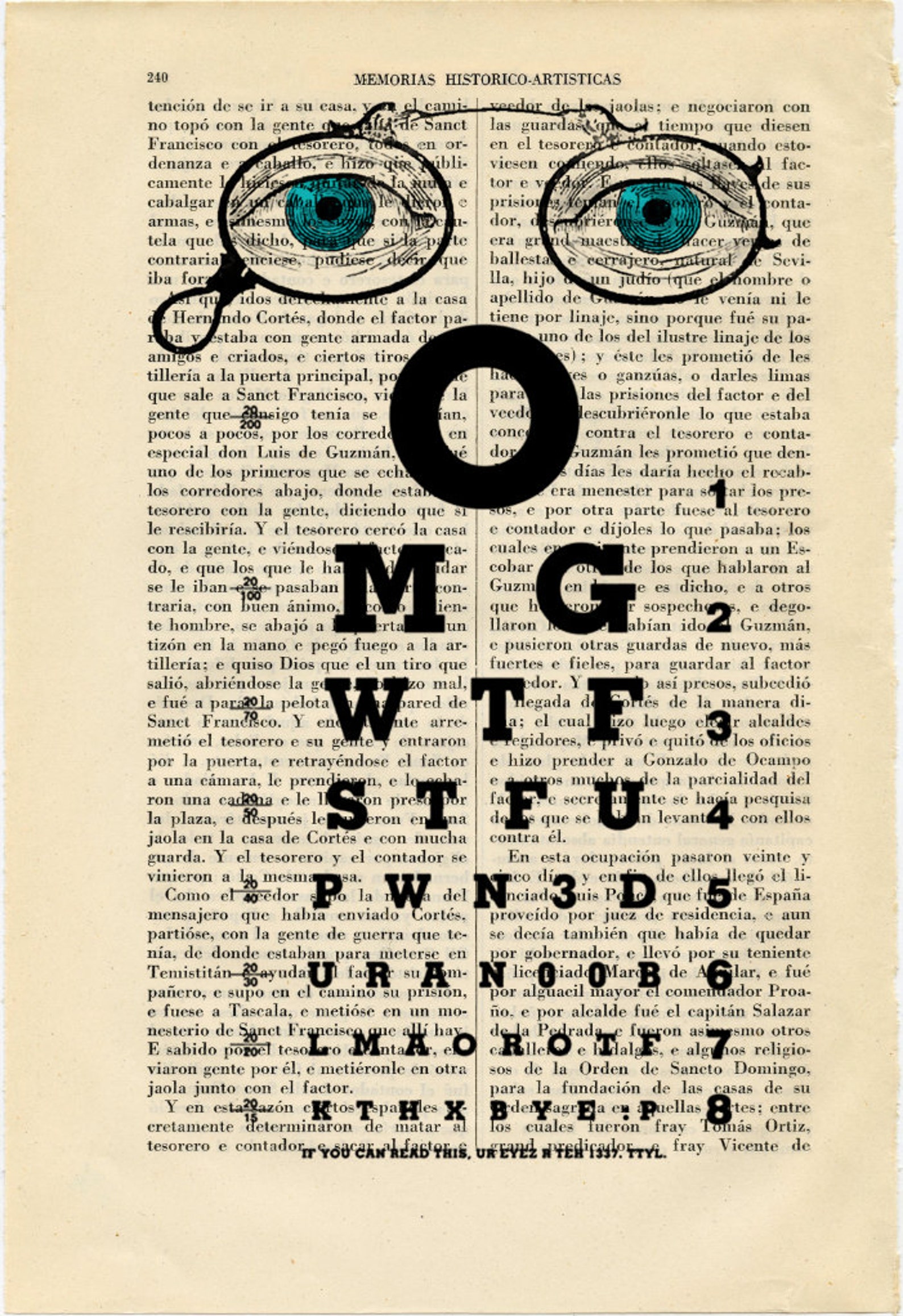 Visual Acuity Test Art Print Eye Wear Poster Dorm Room Print | Etsy