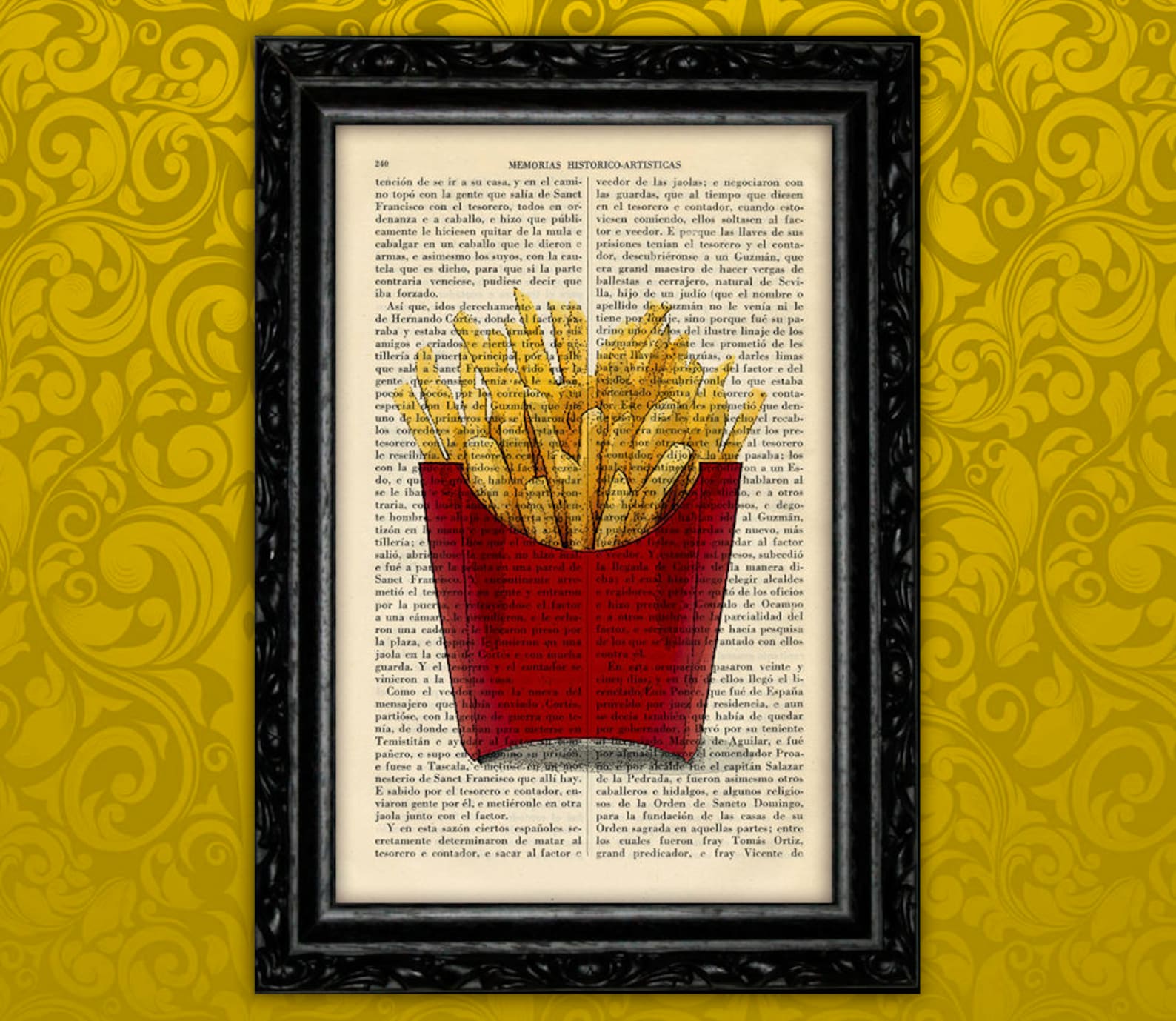 French Fries Art Print Potatoes Fast Food Vintage Kitchen - Etsy
