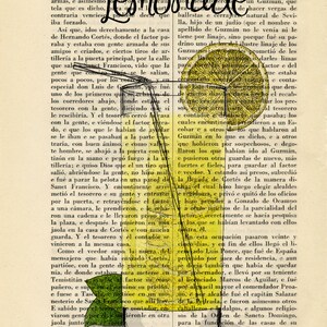 Lemonade Art Print Kitchen Wall Decor Book Art Juice Poster Lemon Art ...