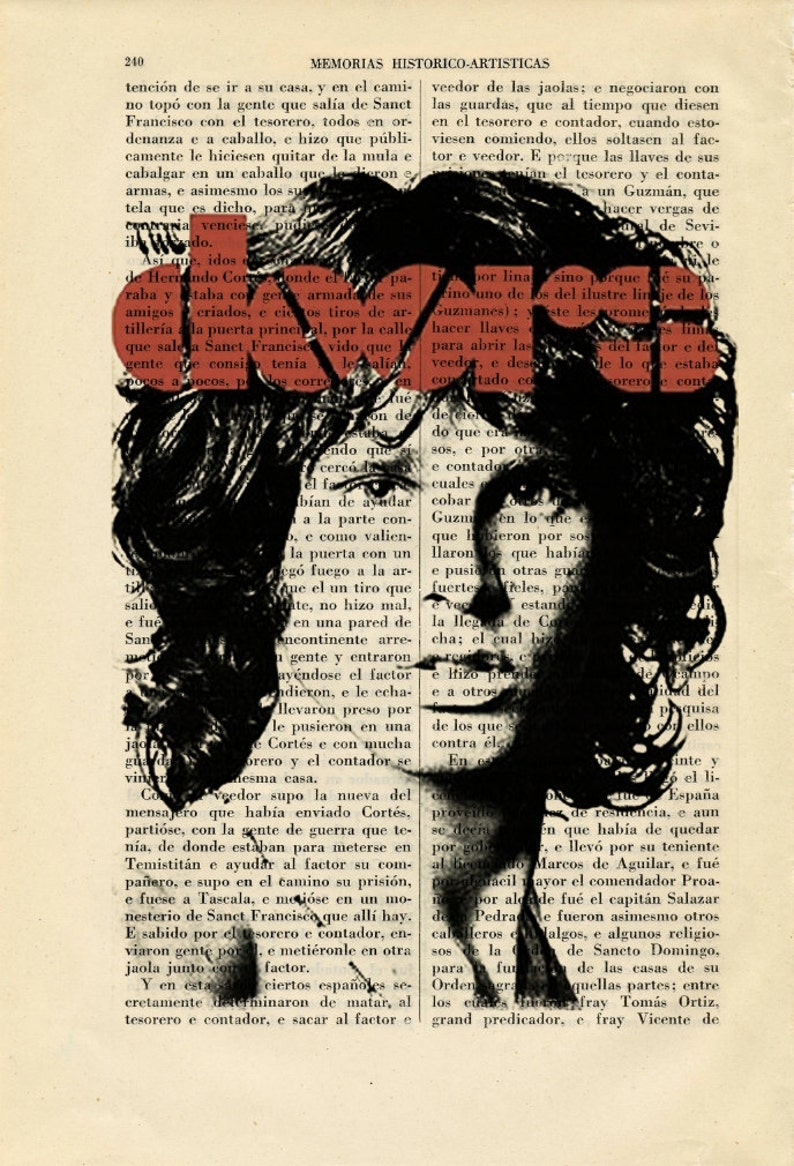 The Doors Jim Morrison Art Print Book Art Rock Band Poster Etsy